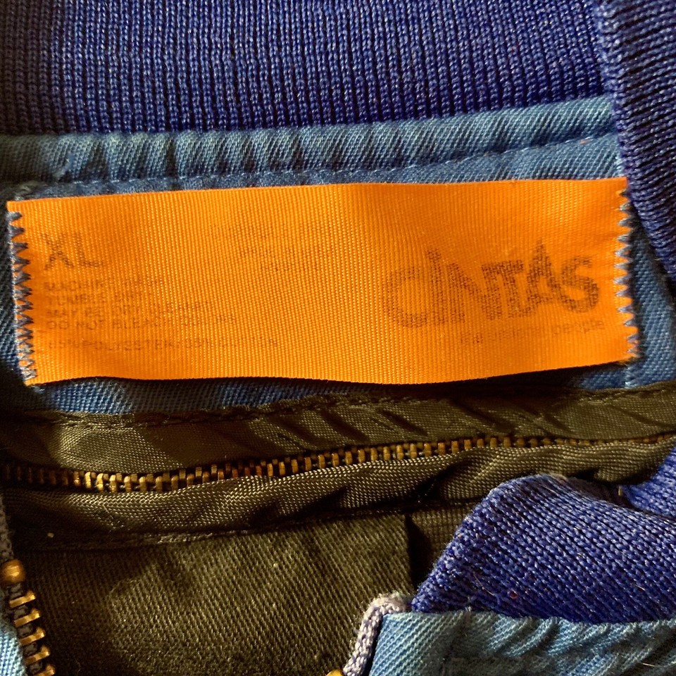 Vintage Cintas Work Jacket Men's XL Royal Blue Full Zip w/ Pockets | eBay