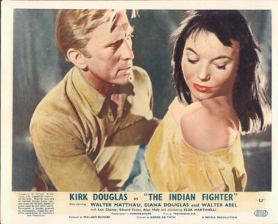 THE INDIAN FIGHTER ORIGINAL LOBBY CARD KIRK DOUGLAS ELSA MARTINELLI | eBay