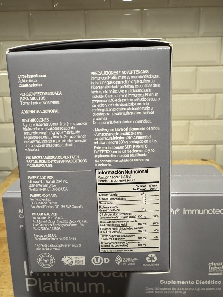 IMMUNOCAL PLATINUM 2 Boxes (60 pouches) EXP 1/2027 | eBay