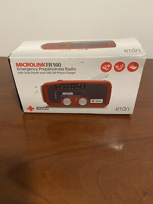 NEW Eton MicroLink FR160 Emergency Preparedness Radio Solar USB NOAA ...