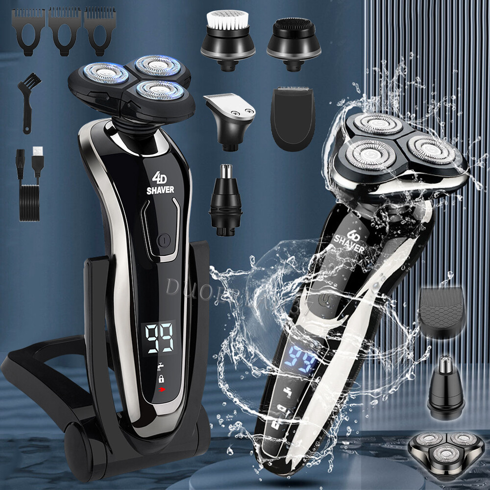 6 IN 1 Electric Beard Shaver Trimmer Razor Rechargeable Men Grooming ...