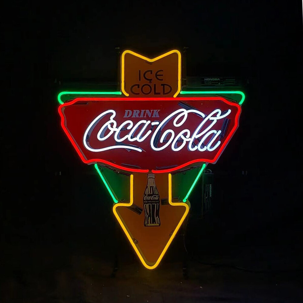 24" Ice Cold Drink Cola Neon Sign Shop Decor Window Acrylic Printed ...