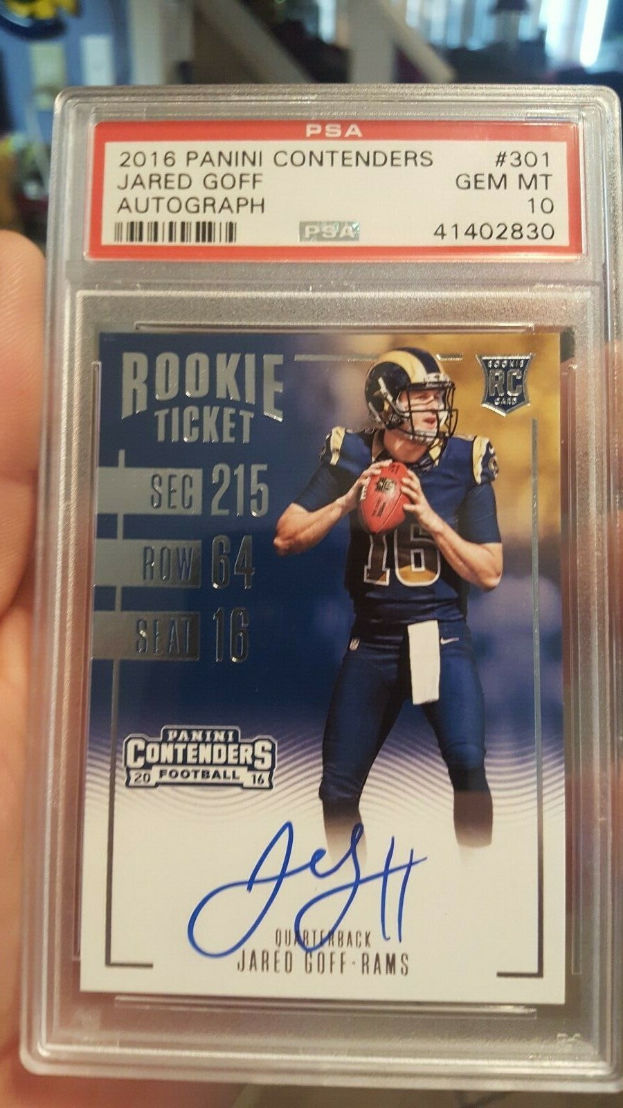 ~HOT STUNNING TRUE ROOKIE CARD PSA 10 2016 PANINI CONTENDERS JARED GOFF ...