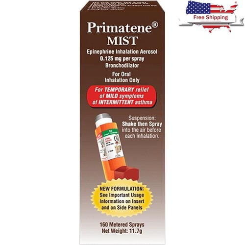 Epinephrine Inhalation Aerosol 0.125mg OTC Asthma Relief Inhaler FDA ...