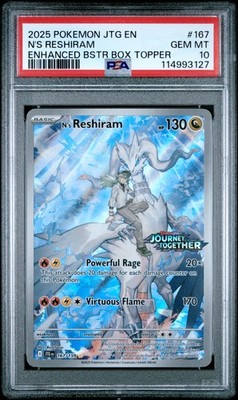 2025 POKEMON JTG EN-JOURNEY TOGETHER #167 N'S RESHIRAM PSA 10 | eBay