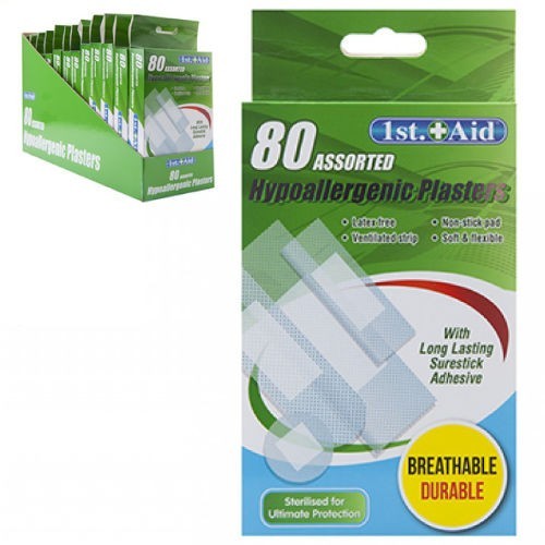 2 Pack-160 Hypoallergenic Sensitive Plasters Assorted size Padded ...