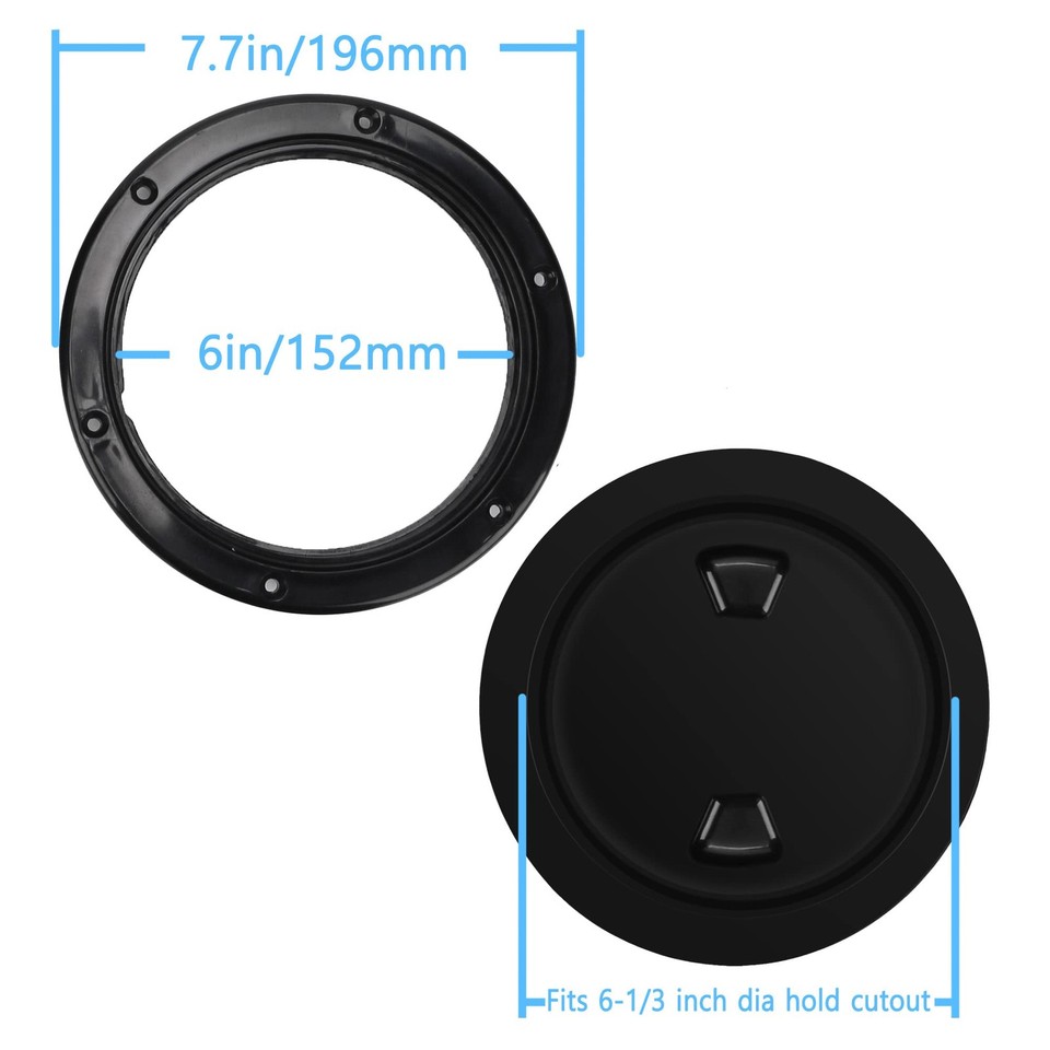 6" Black Circular Inspection Hatch Marine Access Port Hatch Cover,Boat ...