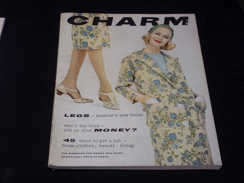 1958 MARCH CHARM MAGAZINE VERY NICE FASHION FRONT COVER & CONTENT - E ...