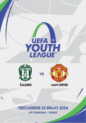 ZALGIRIS Vilnius Lithuania v MANCHESTER UNITED England 2024 Youth CHL ...