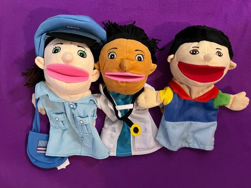Lakeshore Learning Mail Lady Postal carrier Doctor Boy Puppets Lot Of 3 | eBay