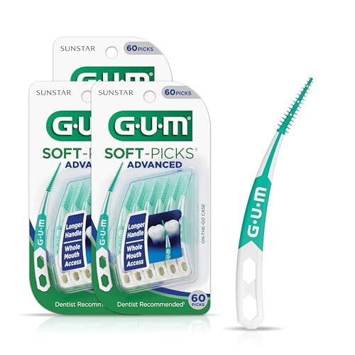 GUM Soft-Picks Advanced, Easy to Use Dental Picks Teeth Cleaning Health ...