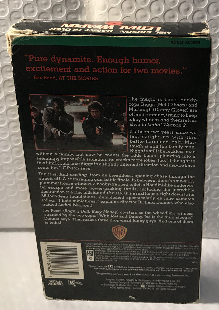 Lethal Weapon 2 (VHS, 1998) 85391187639 | eBay