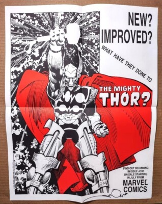WALT SIMONSON SIGNED 1983 THOR PROMO POSTER-BETA RAY BILL-16.5 X 22 ...