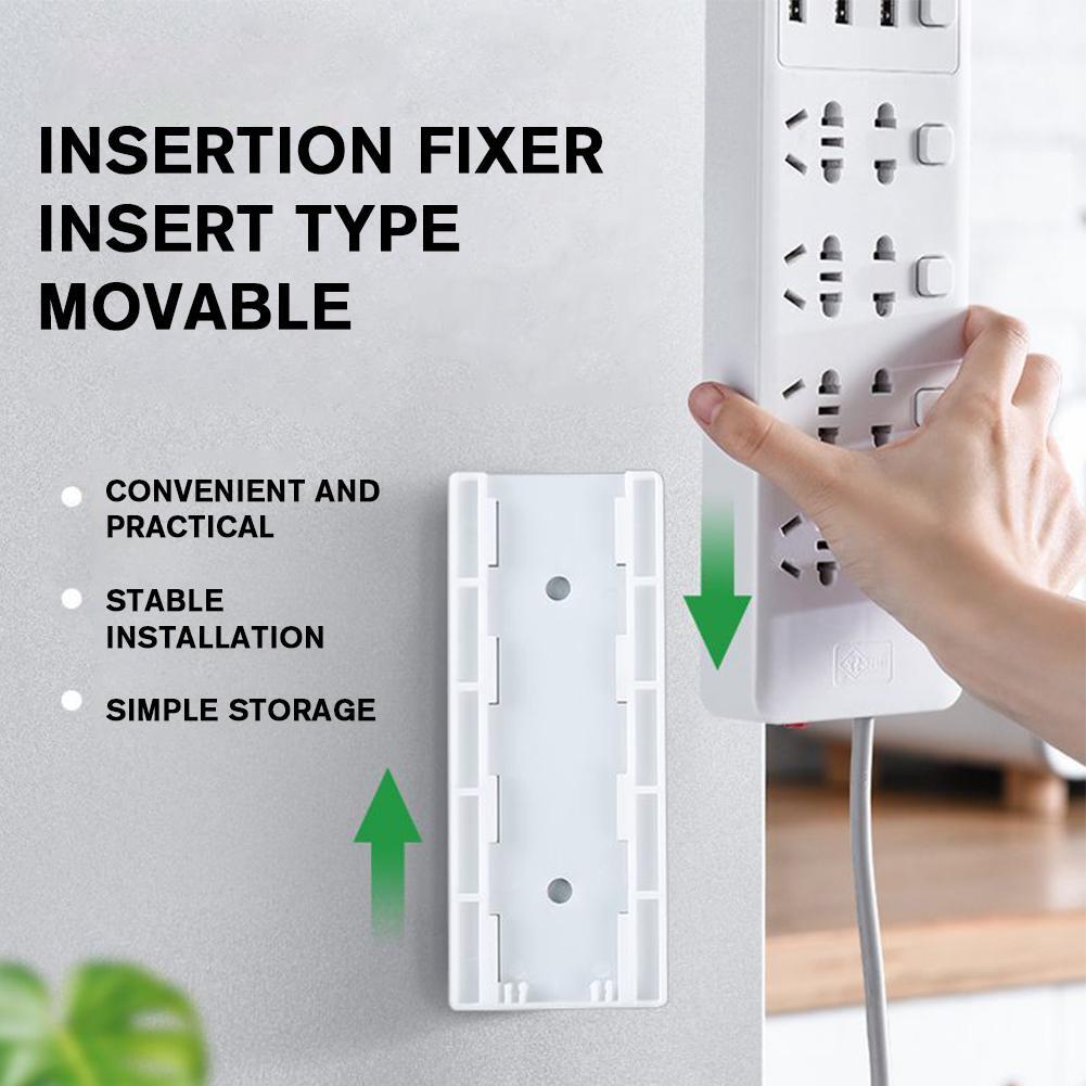 1x Wall-mounted Socket Holder Self-adhesive Fixer Punch-free Tidy Plug ...