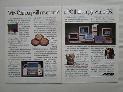 6/1990 PUB COMPAQ COMPUTER PC ORDINATEUR DESKPRO 386 286 ORIGINAL AD | eBay