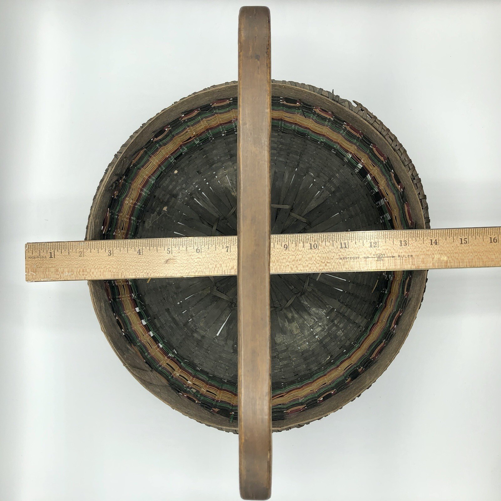 Early Gathering/ Carrying Reed Basket w/ Lid And Wooden Handle /b | eBay