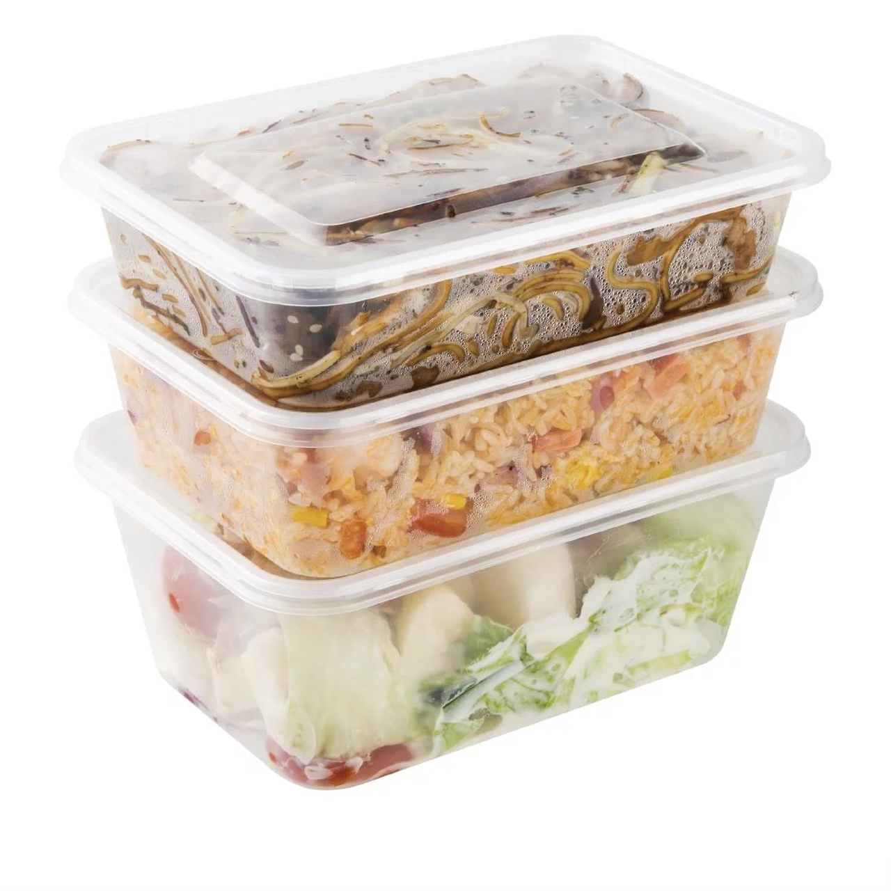 200 Plastic Food Takeaway Containers Microwave Freezer Safe Tubs Boxes ...