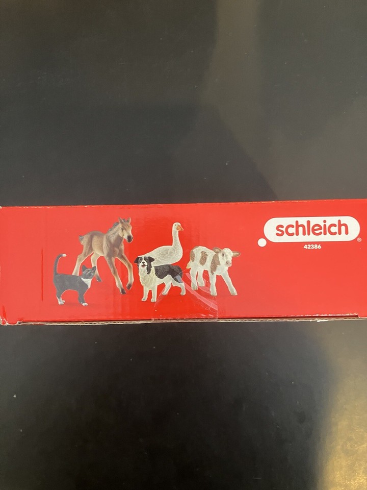 SCHLEICH Farm World Animals 42386 Foal, Calf,Collie,Cat,Goose NEW! | eBay