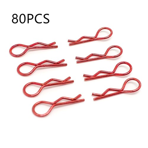 80Pcs RC Body Clips Body Pins For 1/10 RC Car Truck Buggy Truck Red ...