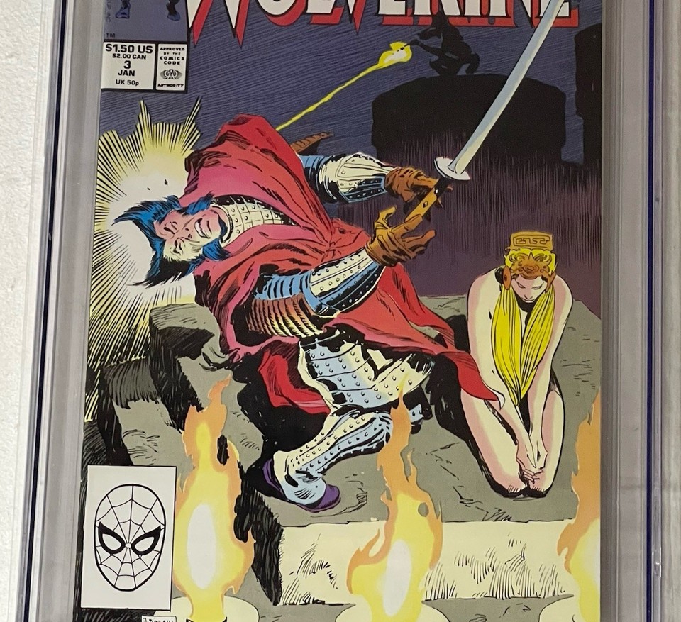 Wolverine #3 CGC 9.8 1989 Classic John Buscema Cover Black Blade | eBay