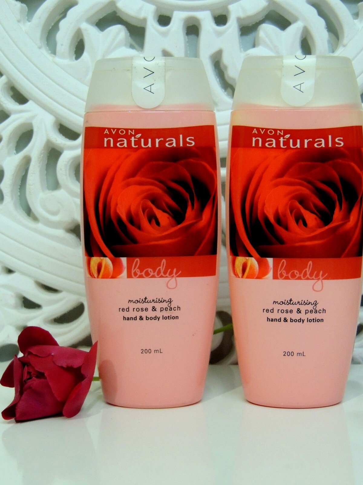 Avon Naturals Moisturising Red Rose & Peach Hand & Body Lotion 200mL X ...