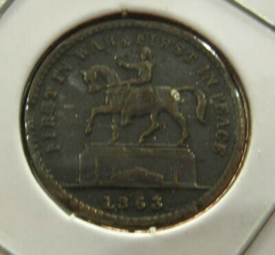 1863 First in War First in Peace Union For Ever Civil War Token CWT | eBay