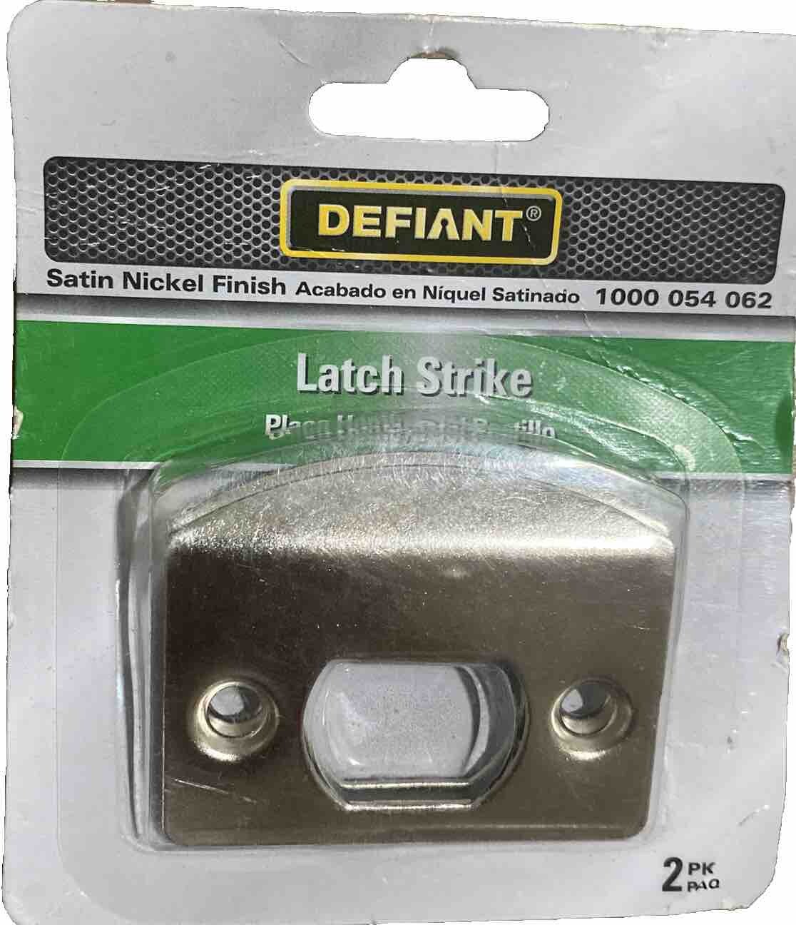 Two Pack of Defiant Latch Strike - Satin Nickel - 1000 054 062-BRAND ...