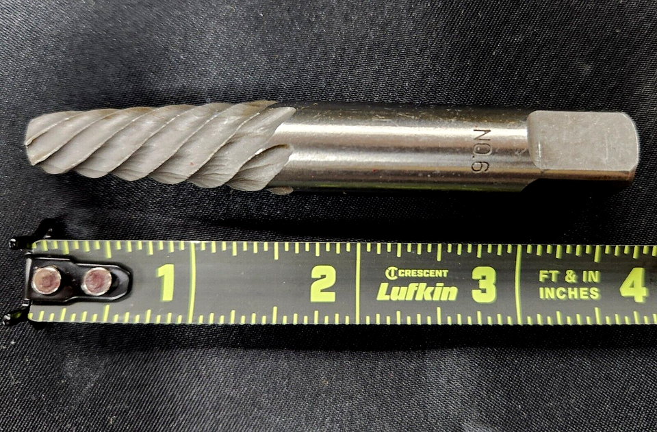 QTY 1 NO. 6 SPIRAL FLUTE SCREW EXTRACTOR SCREW SIZE 5/8"- 7/8" PIPE ...