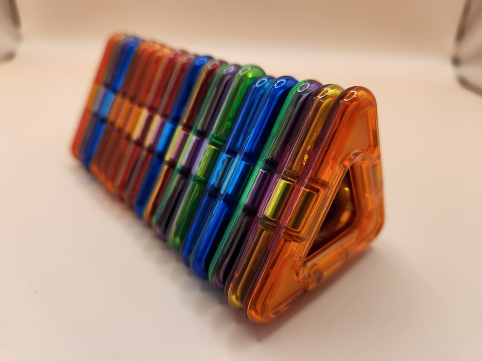 Magformers Loose Lot Of 43 Multicolored Pieces Plus Model Booklet | eBay