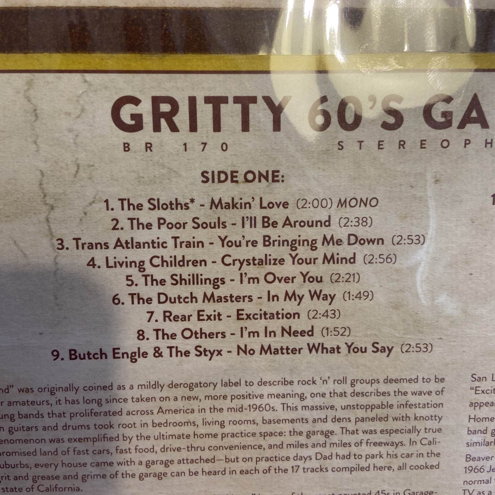 Mint. Colored Vinyl GRITTY '60S GARAGE & PUNK (17 tracks) LP . | eBay