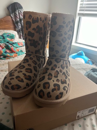NEW: Uggs Leopard Print Boots in Box, US Women Size 7 | eBay