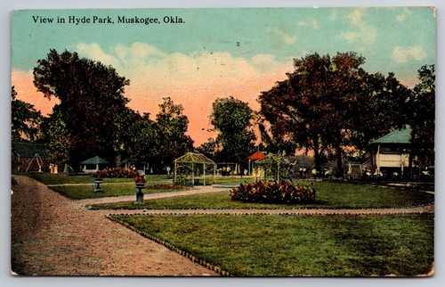 View in Hyde Park Muskogee Oklahoma OK 1913 Postcard | eBay