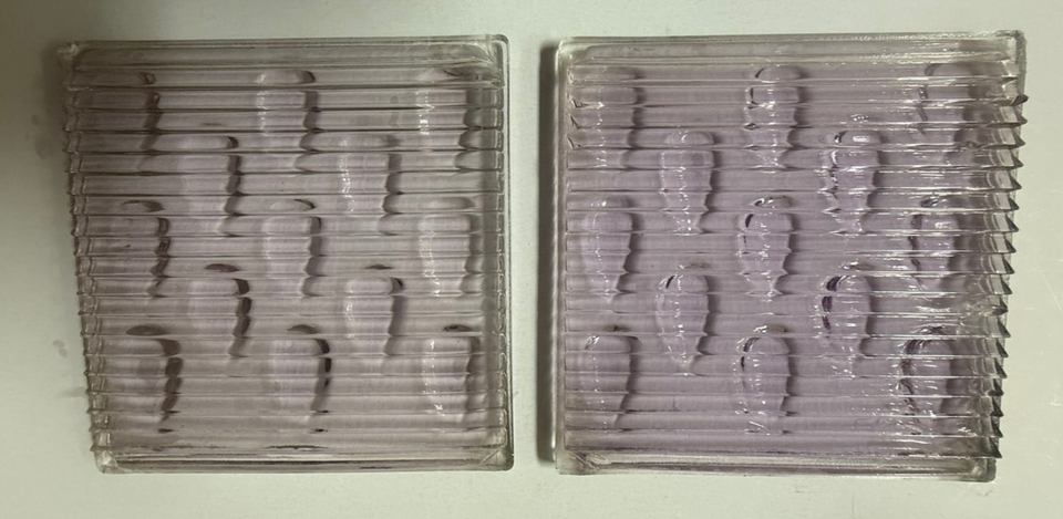 Antique Luxfer Glass Raindrop Tile Frank Lloyd Wright related (10) 4X4 ...