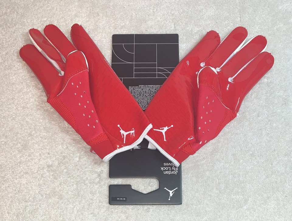 NIKE AIR JORDAN FLY LOCK 2.0 FOOTBALL GLOVES #1011811 663 MD NWT MEDIUM ...