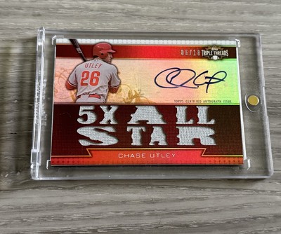 2011 Topps Triple Threads Chase Utley Auto 6/18 All Star Patch Phillies ...