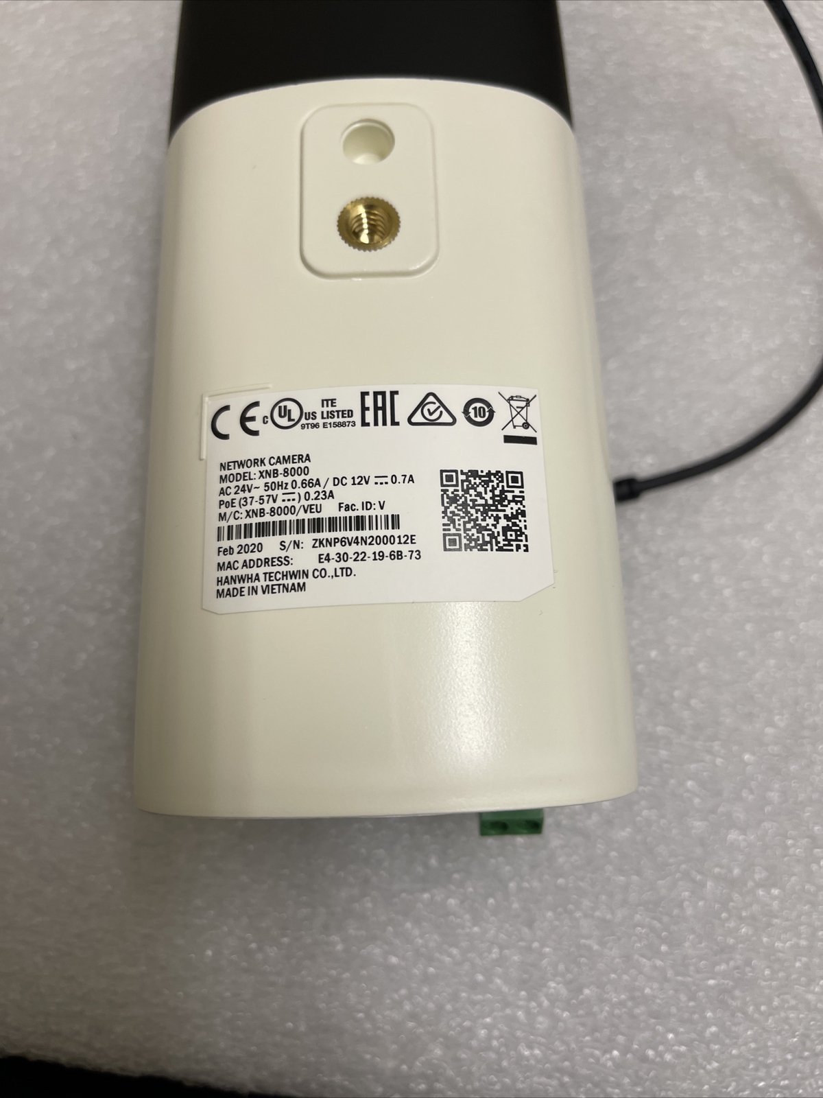 Samsung XNB-8000 5MP HD Box Body IP Indoor CCTV Security Camera / 12V ...