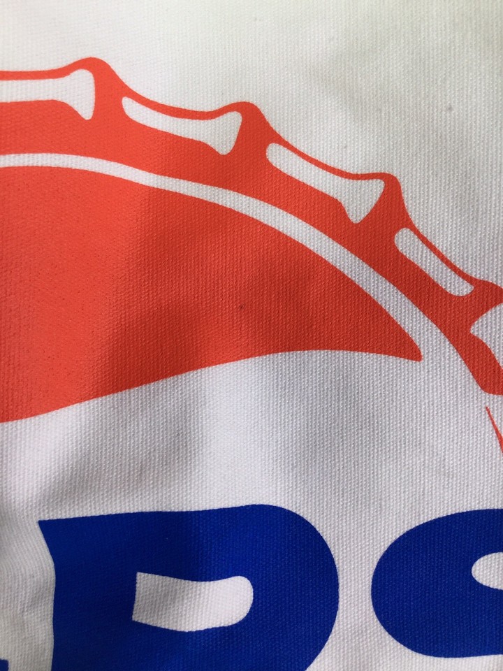 Pepsi Cola Soda Retro Logo Fabric Shopper Tote Bag Gift Double Handles ...