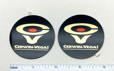 Cerwin Vega Mobile Round Speaker Badge Logo Emblem Pair CV | eBay