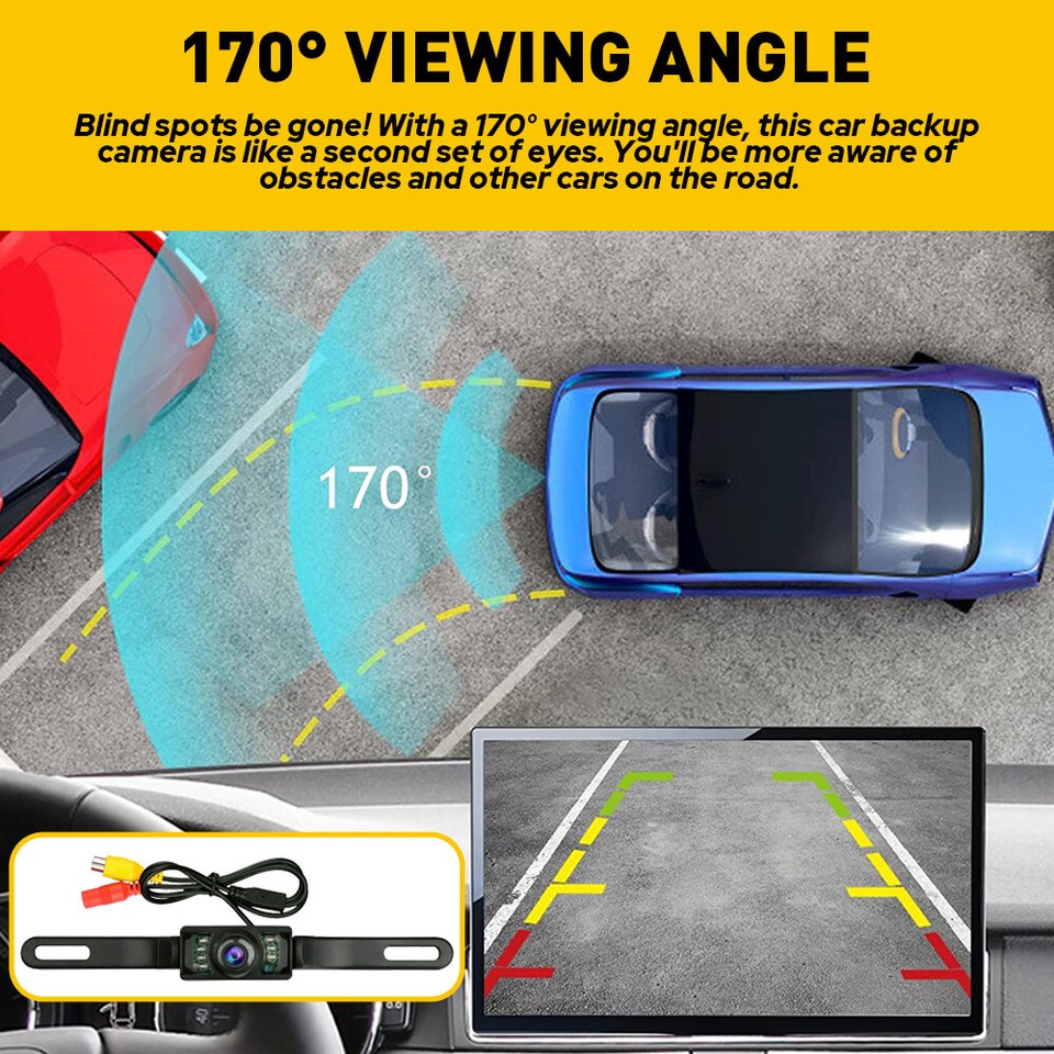 CMOS Car Rear View Backup Parking Reverse Camera Back HD Vision ...