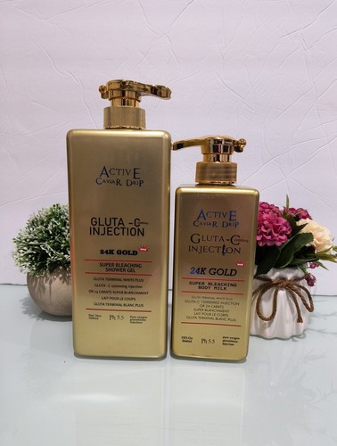 Active Caviar Drip Gluta-C Injection 24K Gold Body Milk + Shower Gel ...
