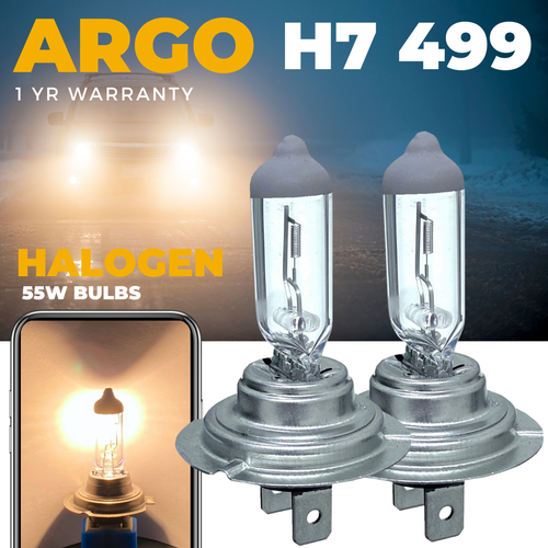 2x H7 Halogen 55w Clear Upgrade Super Light Bulb High Low Beam Headlamp ...