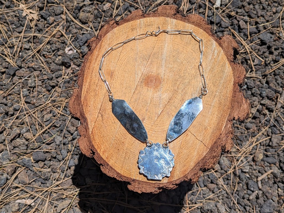 Native American Chain Necklace Handmade Cluster Turquoise Twin large ...