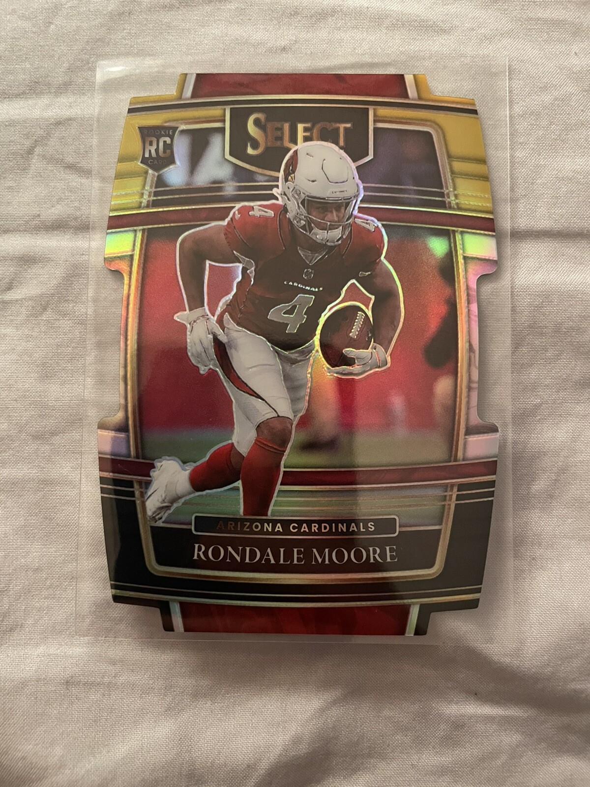 2021 Select Rondale Moore Concourse Gold/Black Die Cut Prizm Rookie#58 ...