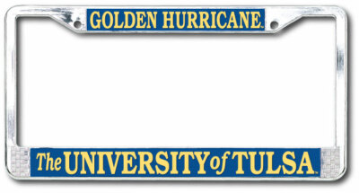 University of Tulsa Golden Hurricane Chrome License Plate Tag Frame | eBay