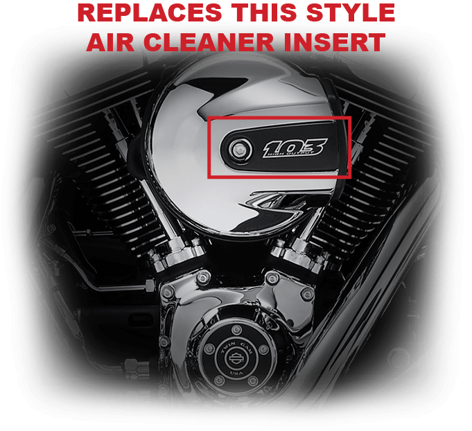 Raising the Flag Twin Cam 103 Air Cleaner Insert Replaces Stock Harley ...