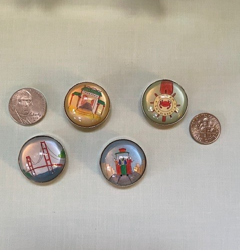 iPOP San Francisco Magnets "Clicks" ~ Artwork by Jessie Moore ~ Set of ...