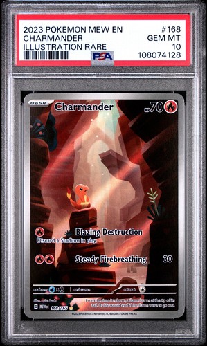 2023 POKEMON MEW EN-151 ILLUSTRATION RARE #168 CHARMANDER PSA 10 | eBay