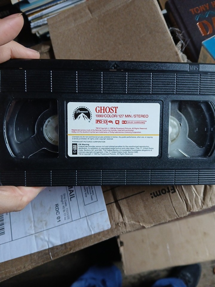 Ghost VHS 1990 Patrick Swayze, Demi Moore, Whoopi Goldberg 97363200437 ...