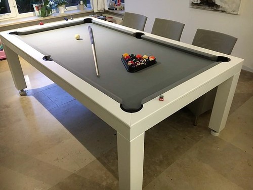 7' LUXURY CONVERTIBLE DINING POOL TABLE Billiard Dining Desk Fusion ...