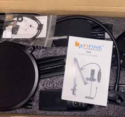 Studio Recording Mic - FIFINE Studio Condenser USB Microphone Kit ...